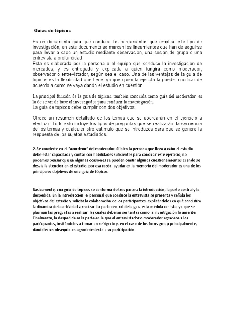 Guías de Tópicos | PDF