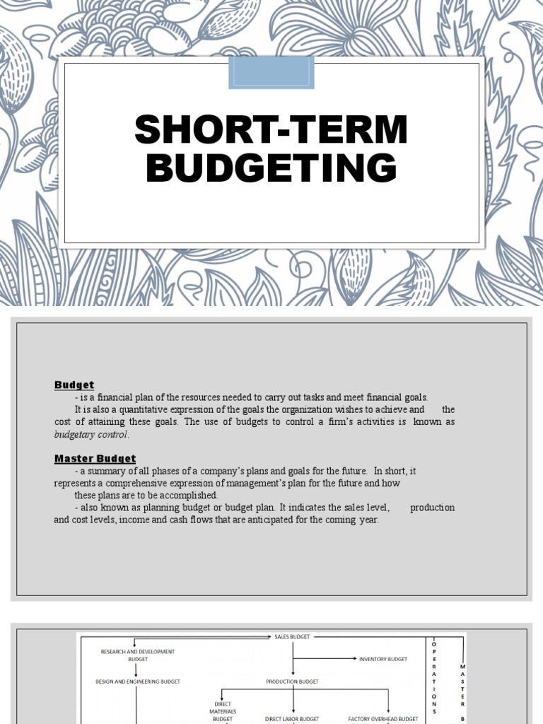 05 Short-Term Budgeting | PDF