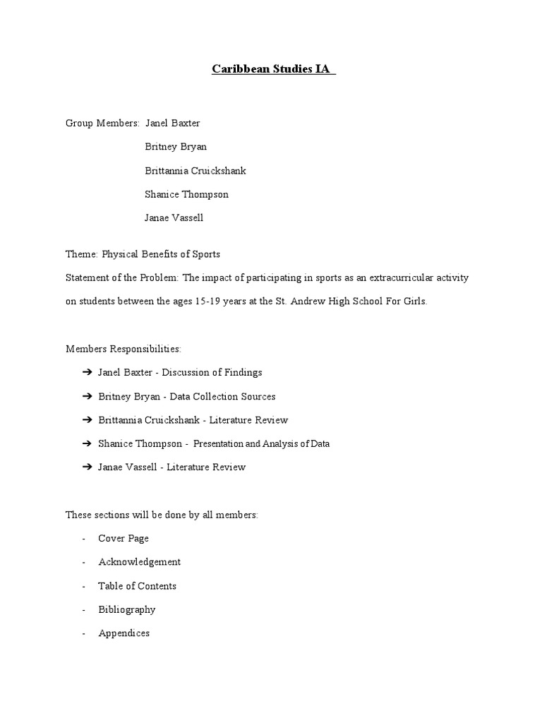 Caribbean Studies IA Outline | PDF