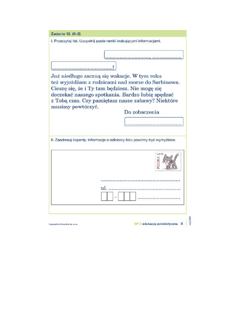 Diagnoza - J.pol Klasa 2 Cz8 | PDF