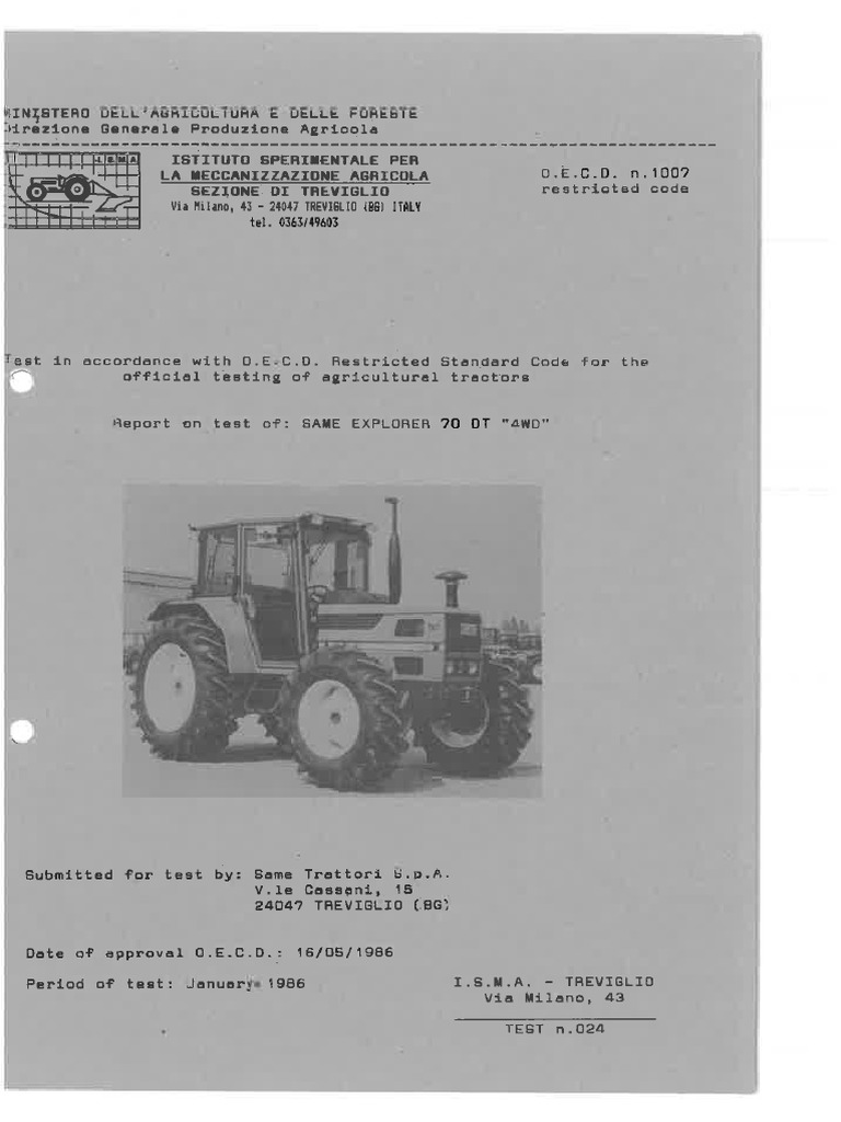 SAME-EXPLORER 70 DT Nr1007-1986-Englisch | PDF