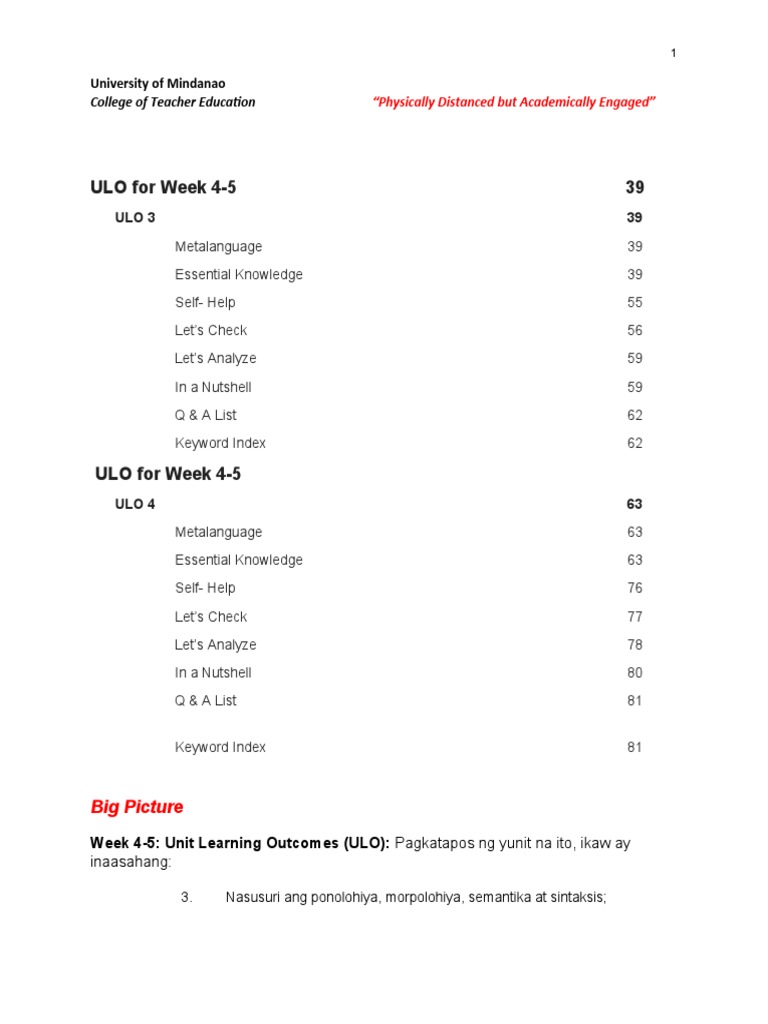 Edfl 1 - (Sim-Sdl) Week 4-5 | PDF