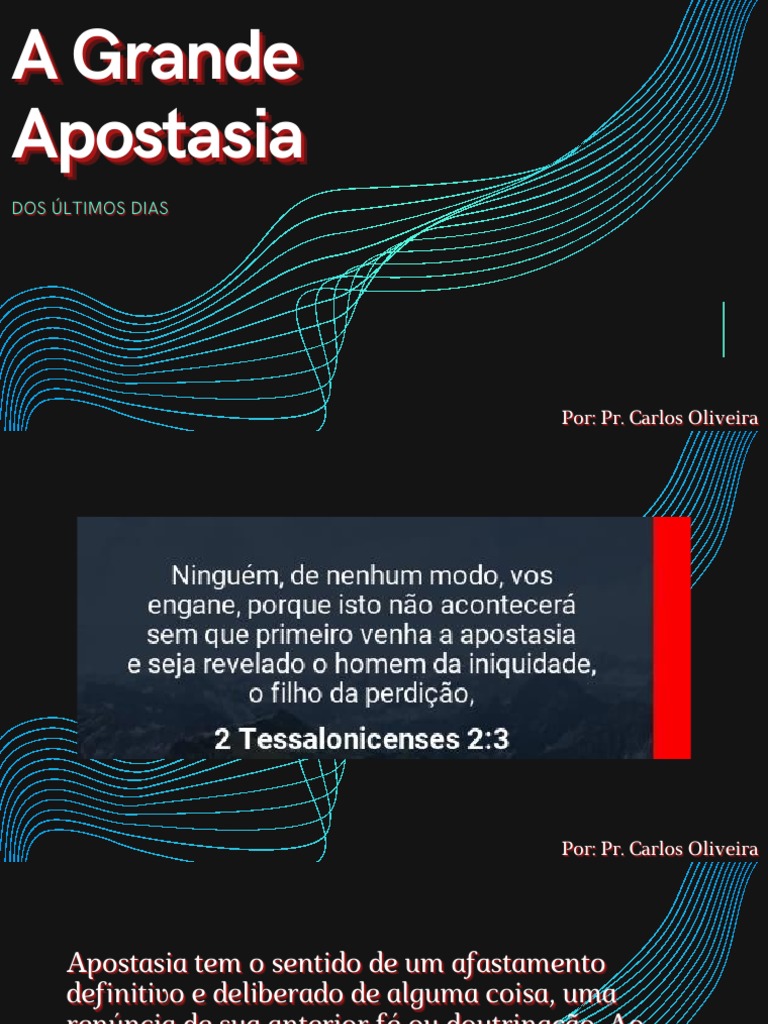 Estudo Sobre Apostasia PDF | PDF | Apostasia | Igreja cristã