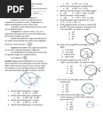 MATH 10 Test With Answer Key | PDF | Circle | Angle