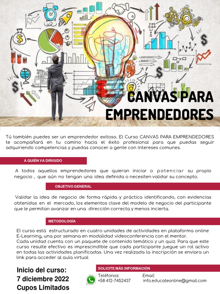 Programa CANVAS EMPRENDEDORES | PDF | Modelo de negocio | Iniciativa empresarial