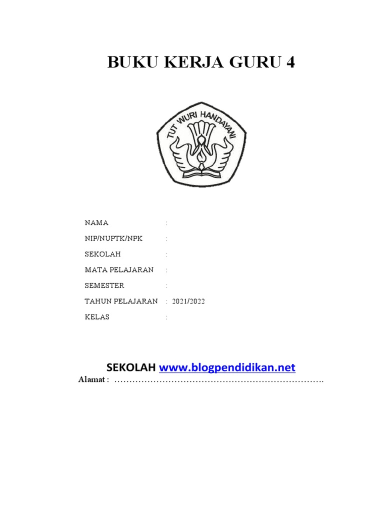 Contoh Format Buku Kerja Guru 4 | PDF