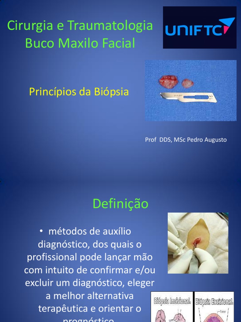 Cirurgia e Traumatologia Buco Maxilo Facial - Biópsia | PDF | Doenças e ...