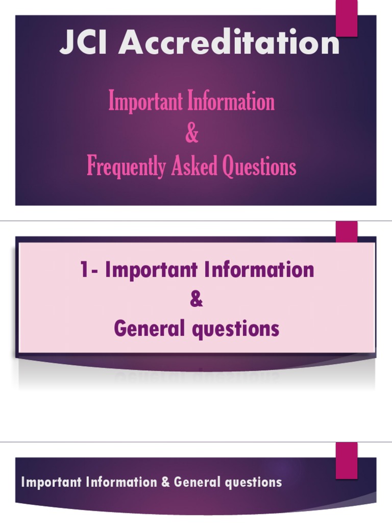 JCI Presentation | PDF | Joint Commission | Patient