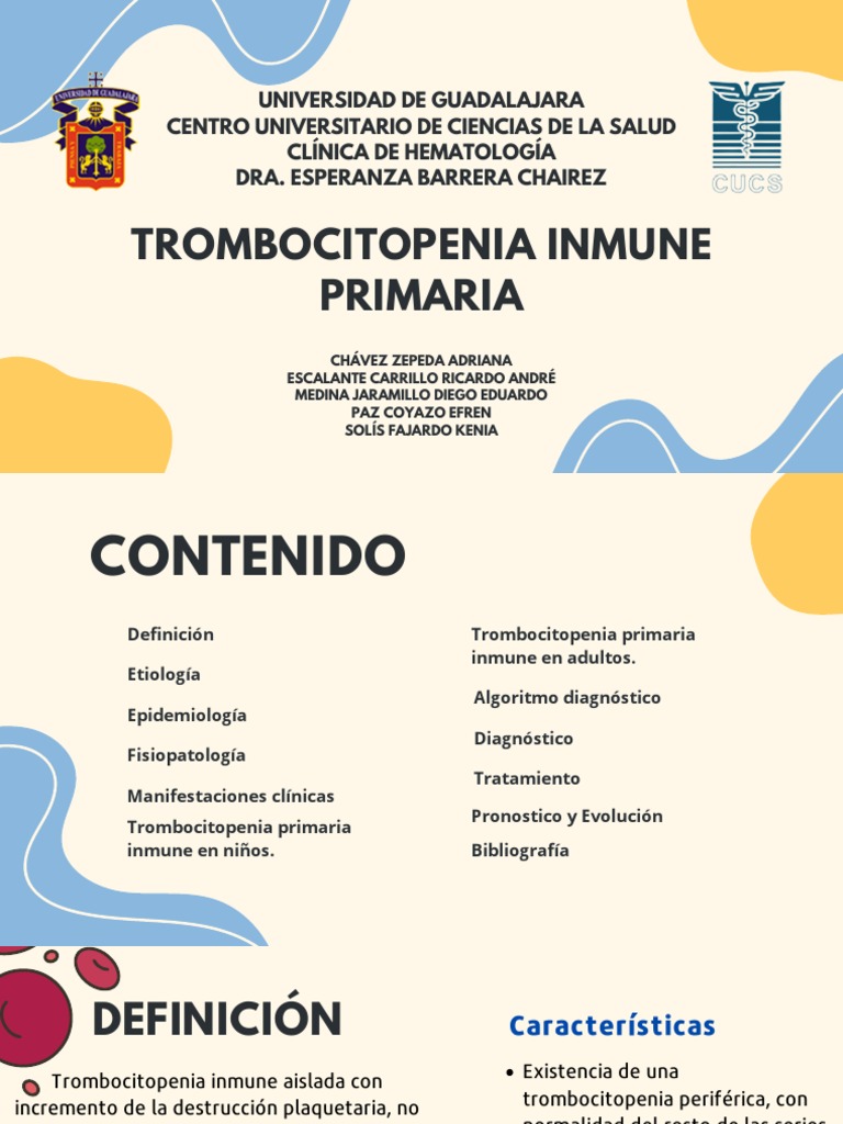 Trombocitopenia Inmune Primaria: Guía Completa | PDF | Plaqueta ...