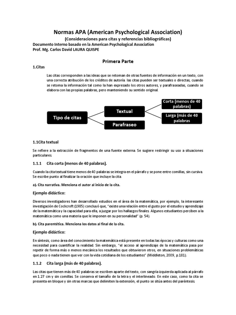 Normas APA | PDF | Perú | Matemáticas