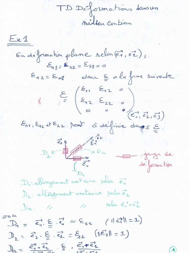 Correction TD Déformations MMC | PDF