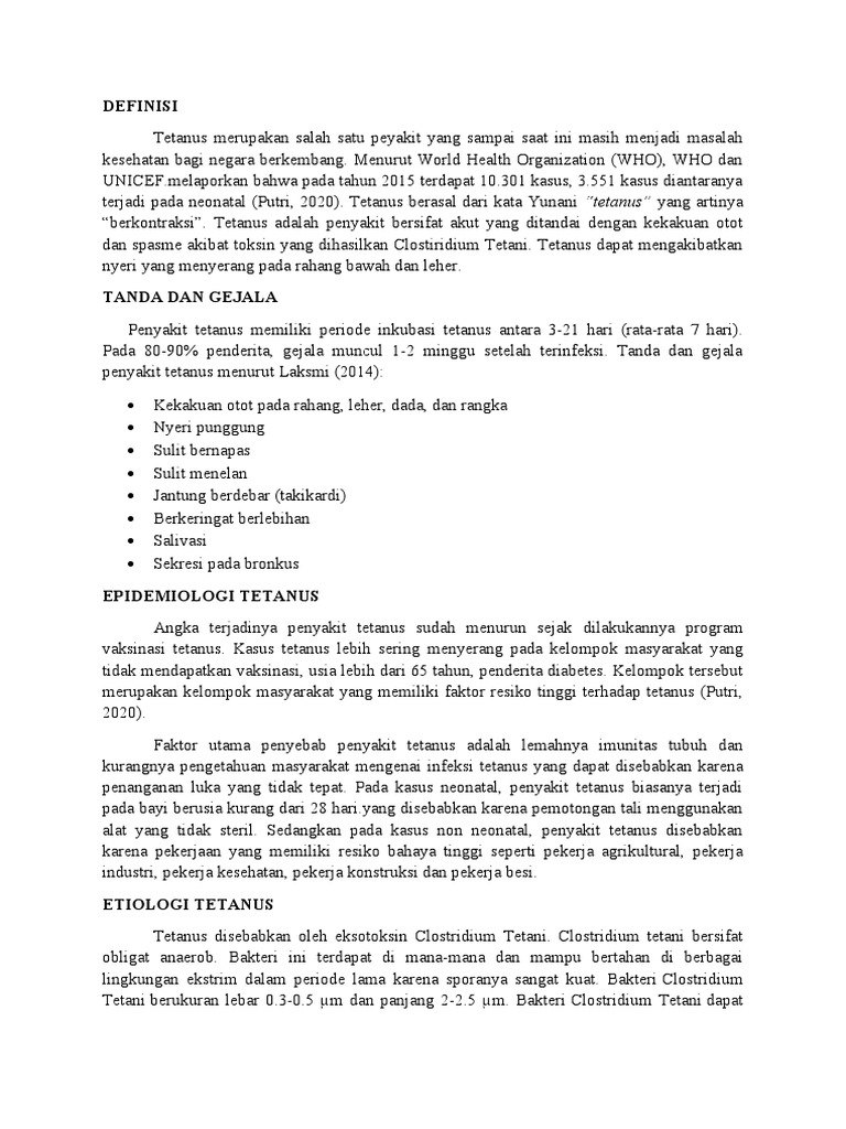 Tetanus | PDF