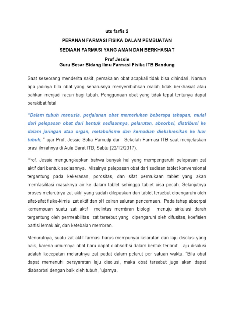 Uts Farfis 2021 Fix | PDF