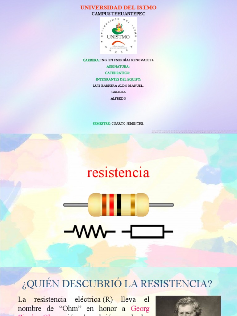 RESISTENCIA | PDF | Resistencia Eléctrica y Conductancia | Resistividad ...