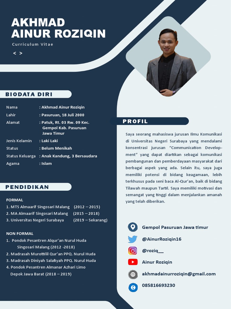 CV Akhmad Ainur Roziqin | PDF