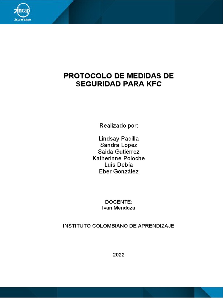 Protocolo de KFC | PDF