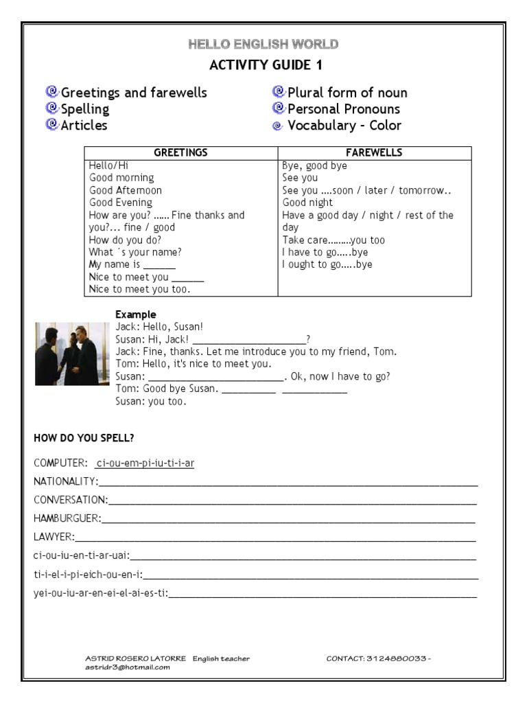 English Activity Guides Astrid Rosero | PDF