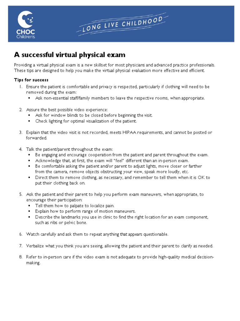 Virtual Physical Exam V2 - Final | Download Free PDF | Physical ...