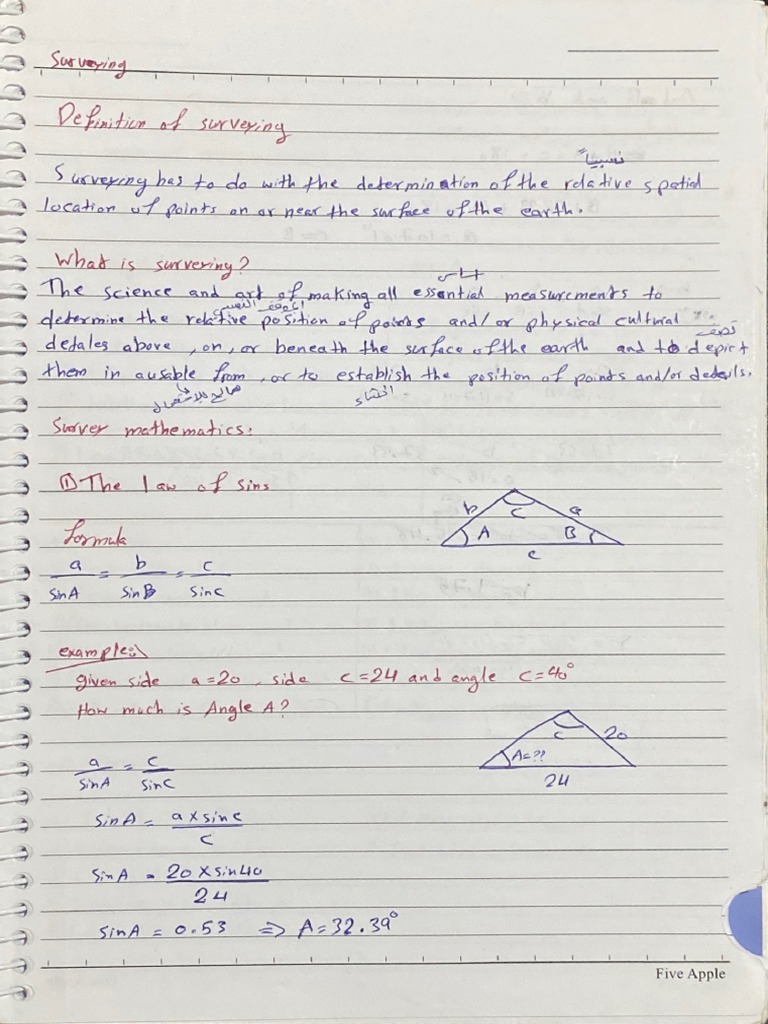 Surveying Notes | PDF