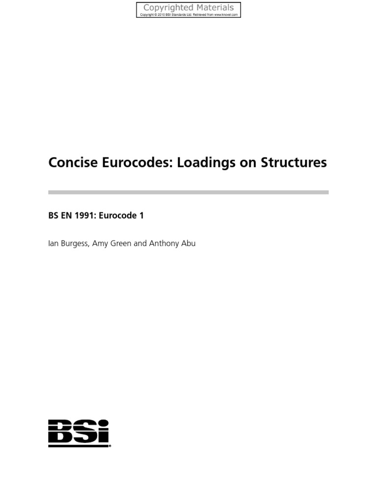 Concise Eurocodes - Loadings On Structures - BS EN 1991 | PDF | Snow ...