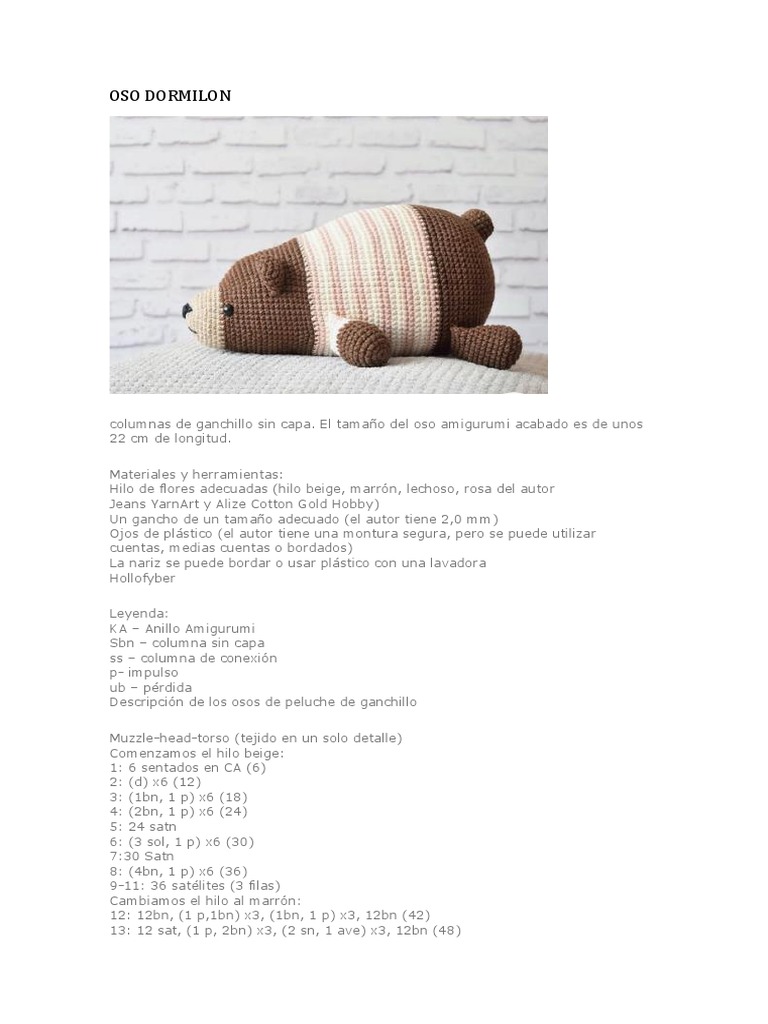 Oso Dormilon | PDF