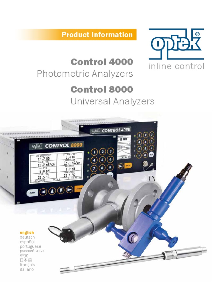 Optek Brochure 1005 1001 02 PI C4000 C8000 US | PDF | Sensor | Infrared