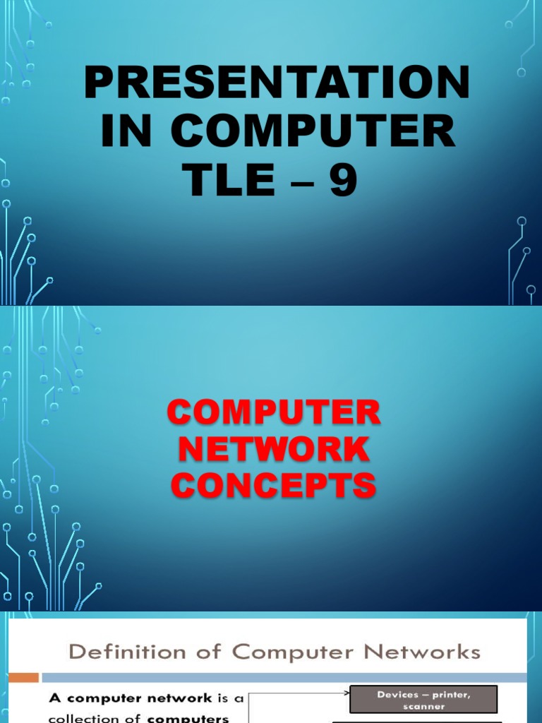 Presentation in Computer Tle - 9 Jap-Trich | PDF | Computer Network | Optical Fiber