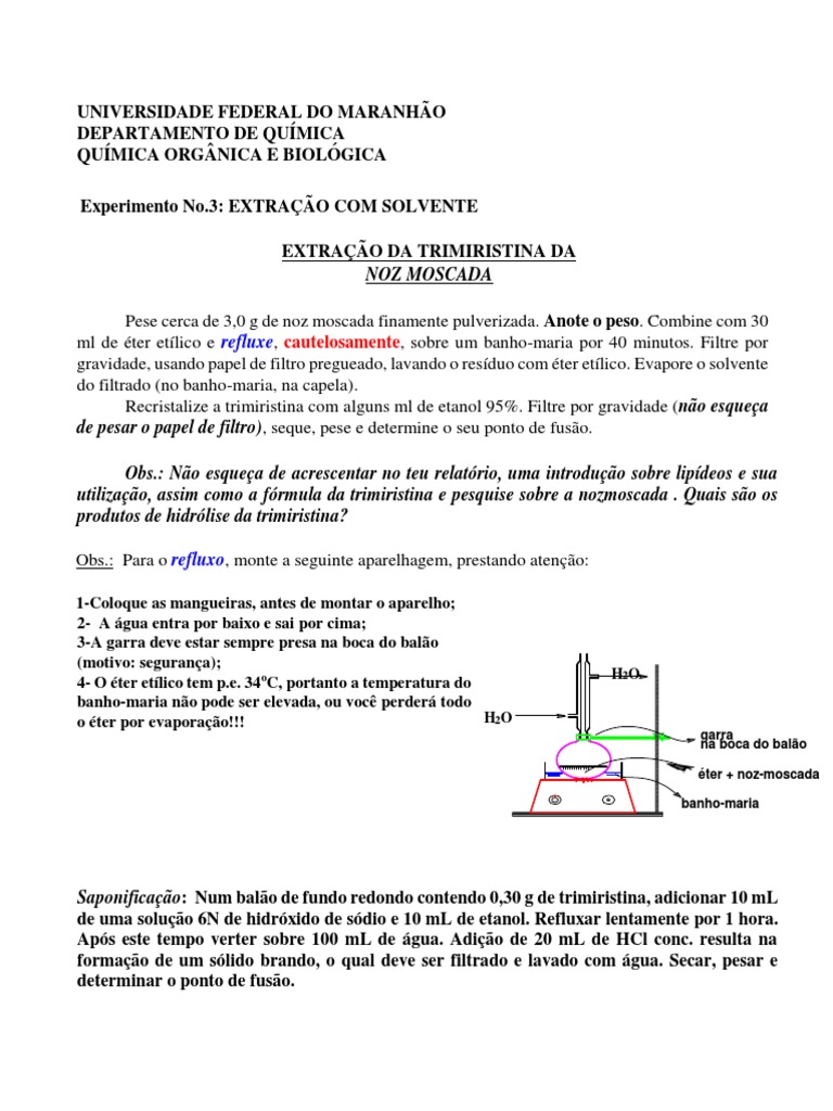Extração Da Trimiristina Da Nozmoscada | PDF