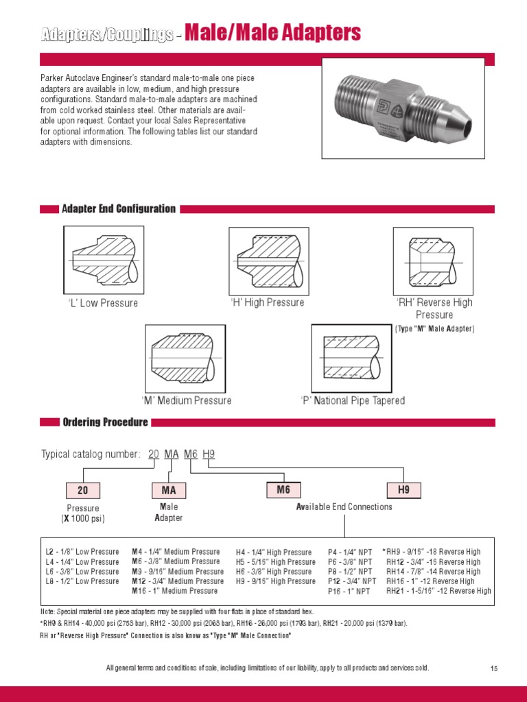 Parker Autoclave Fittings | PDF | Tools | Applied And Interdisciplinary Physics