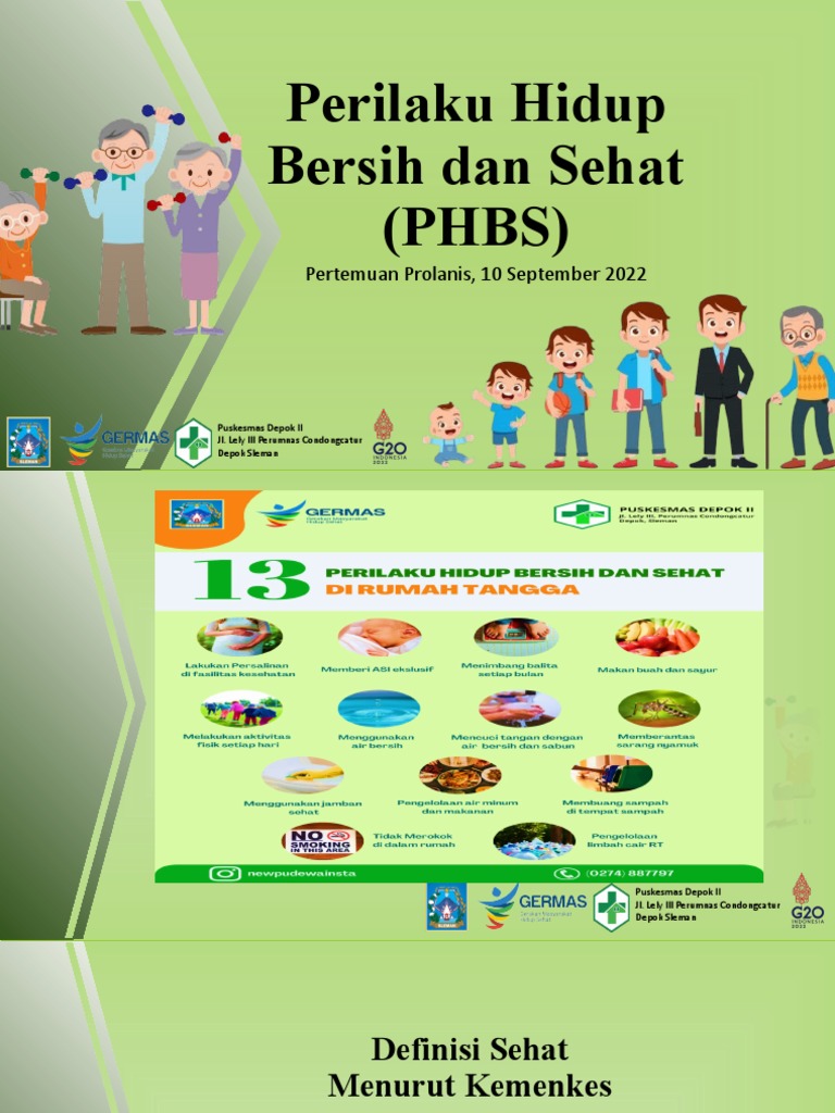 Materi Penyuluhan Perilaku Hidup Bersih Dan Sehat Prolanis | PDF ...