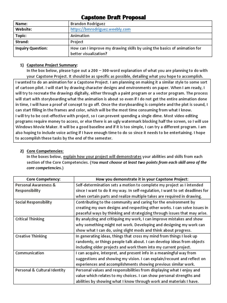 Capstone Draft Proposal | PDF