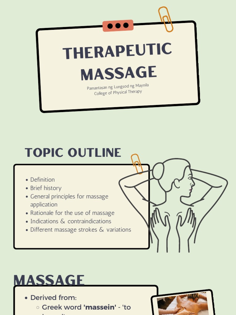 Therapeutic Massage | PDF | Massage | Hand