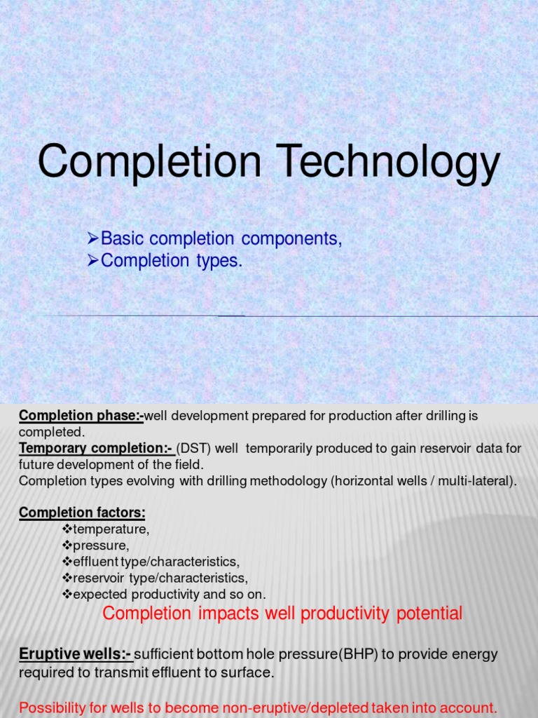 Advanced Well Completion Guide | PDF | Casing (Borehole) | Oil Well