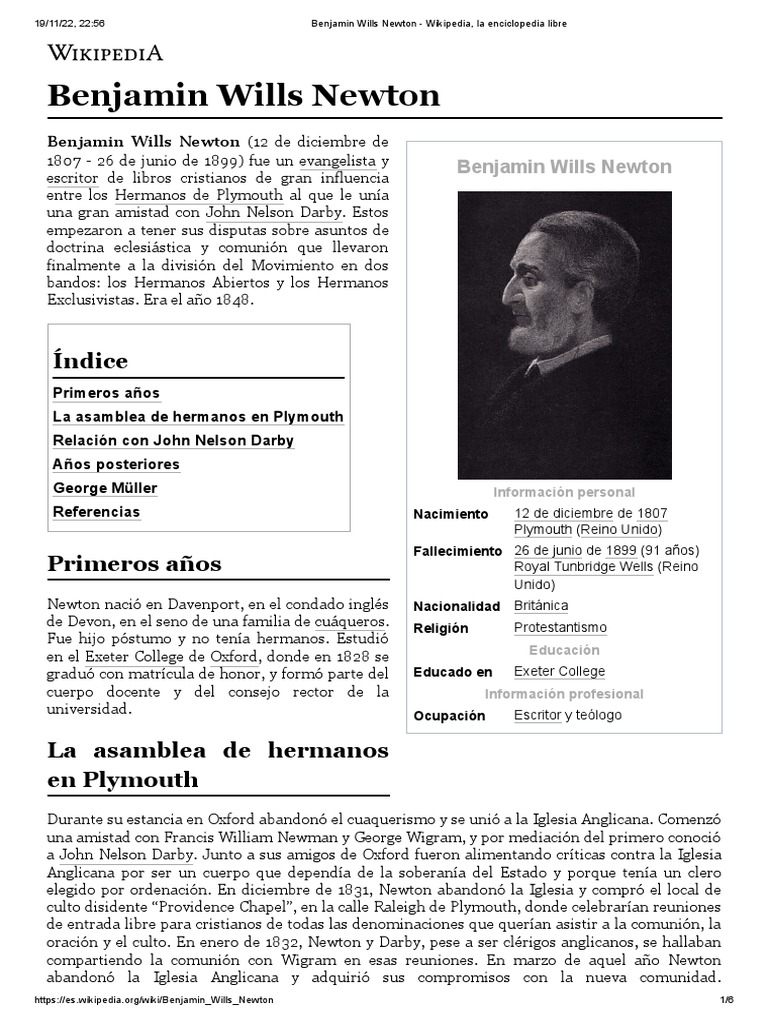 Benjamin Wills Newton | PDF