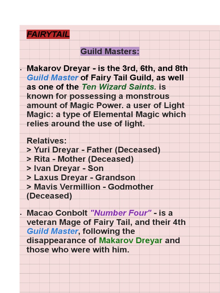 Fairy Tail Guild | PDF