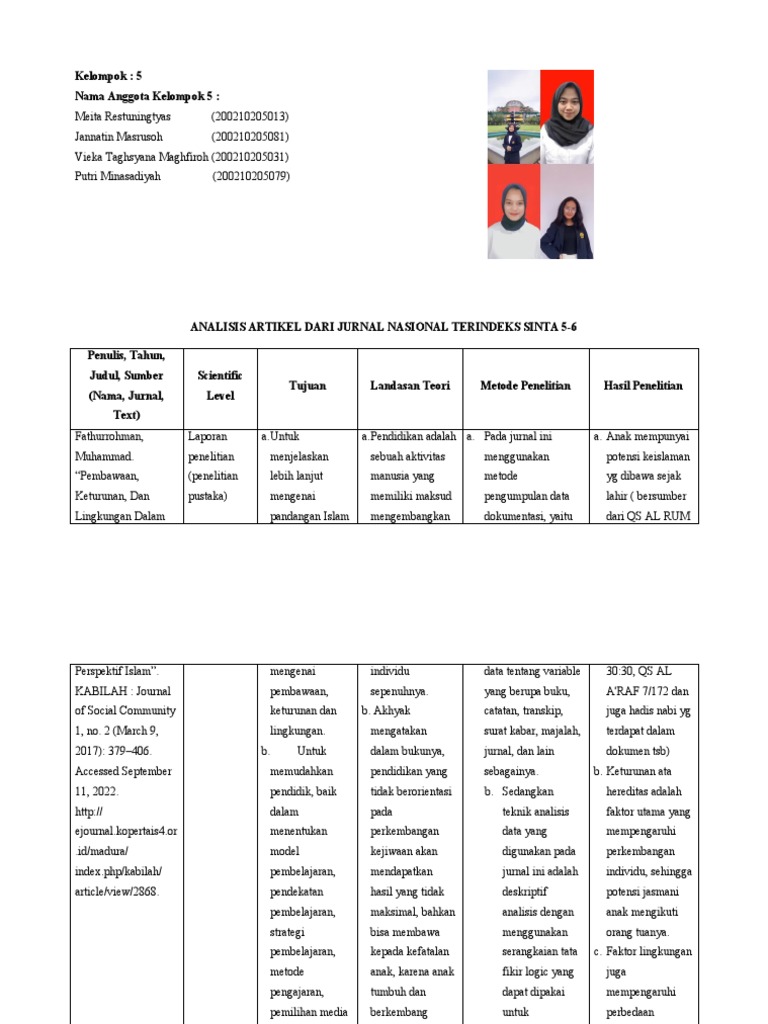Analisis Jurnal Sinta 3-4 | PDF