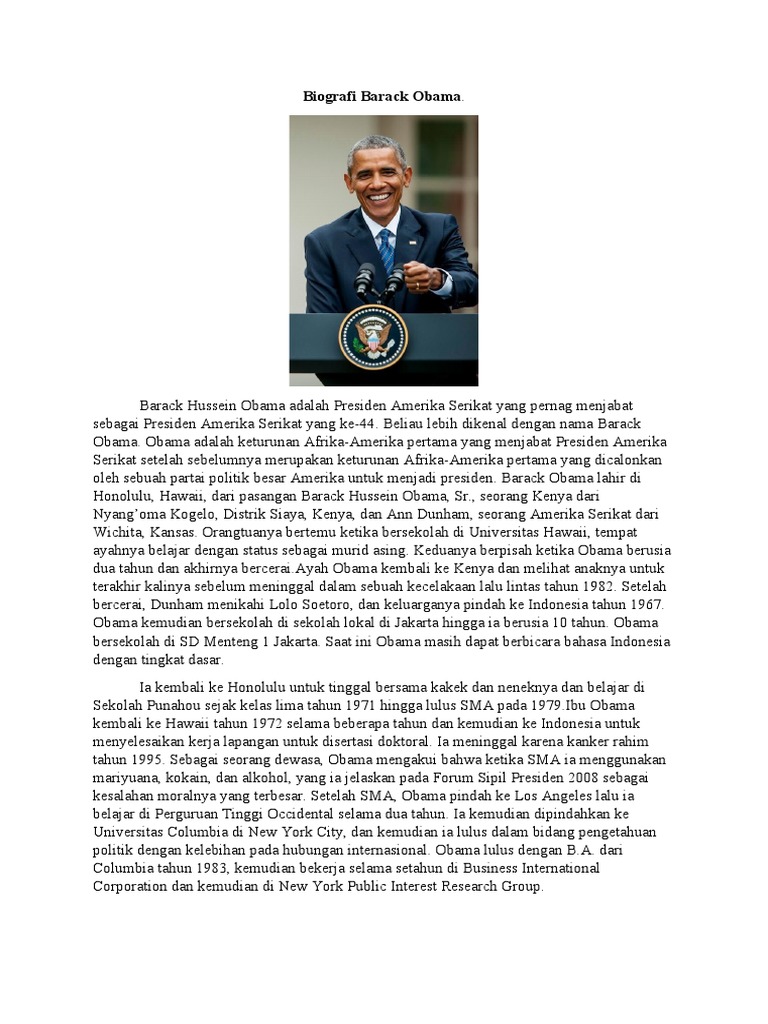 Biografi Barack Obama | PDF