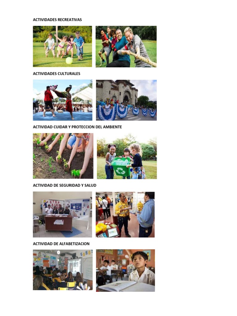 Actividades Recreativas | PDF