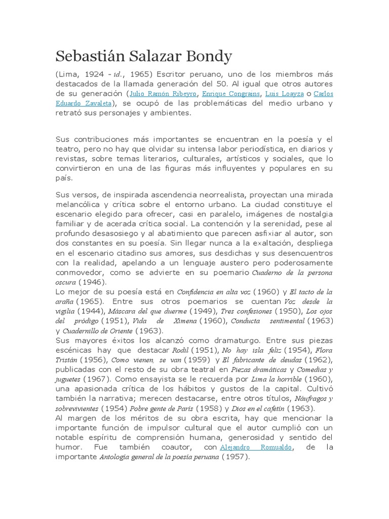 Sebastian Salazar Bondy | PDF