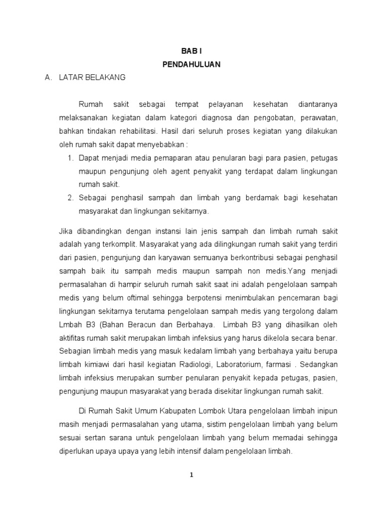 PedOman Panduan Pengelolaan Limbah Rs | PDF