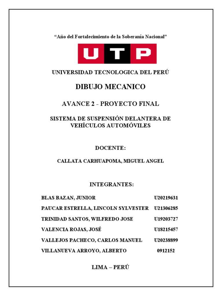 Informe Final - Dibujo Mecanico - pc2 | PDF | Informática