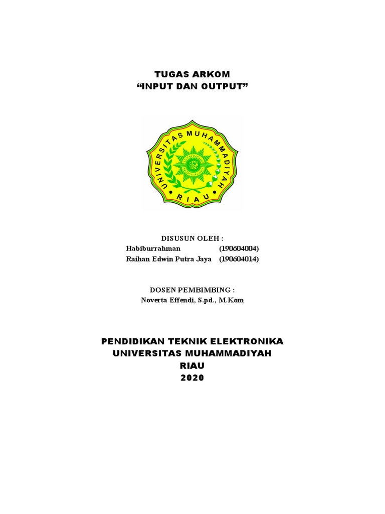 Makalah Input Output Komputer | PDF