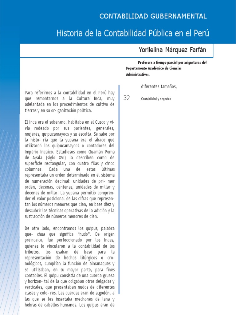 Libro de Historia de Contabilidad Del Peru | PDF | Contabilidad ...