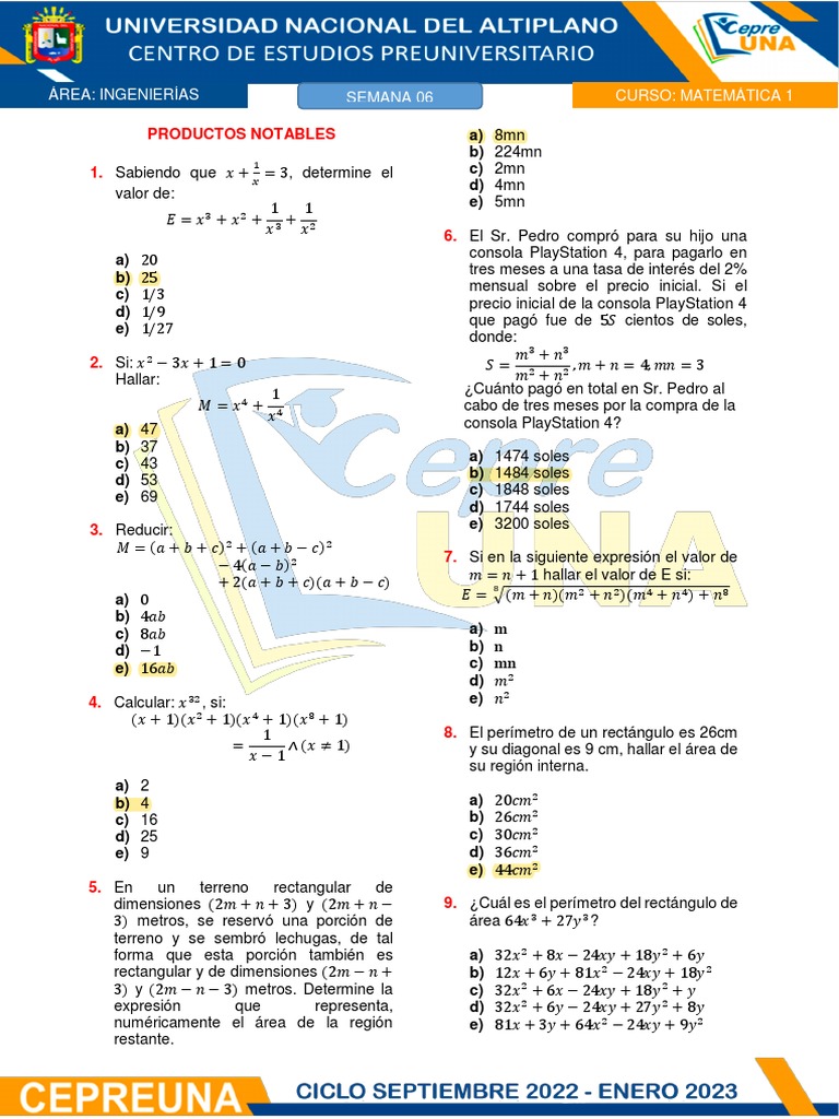 Cuadernillo-Matematica 1 | PDF