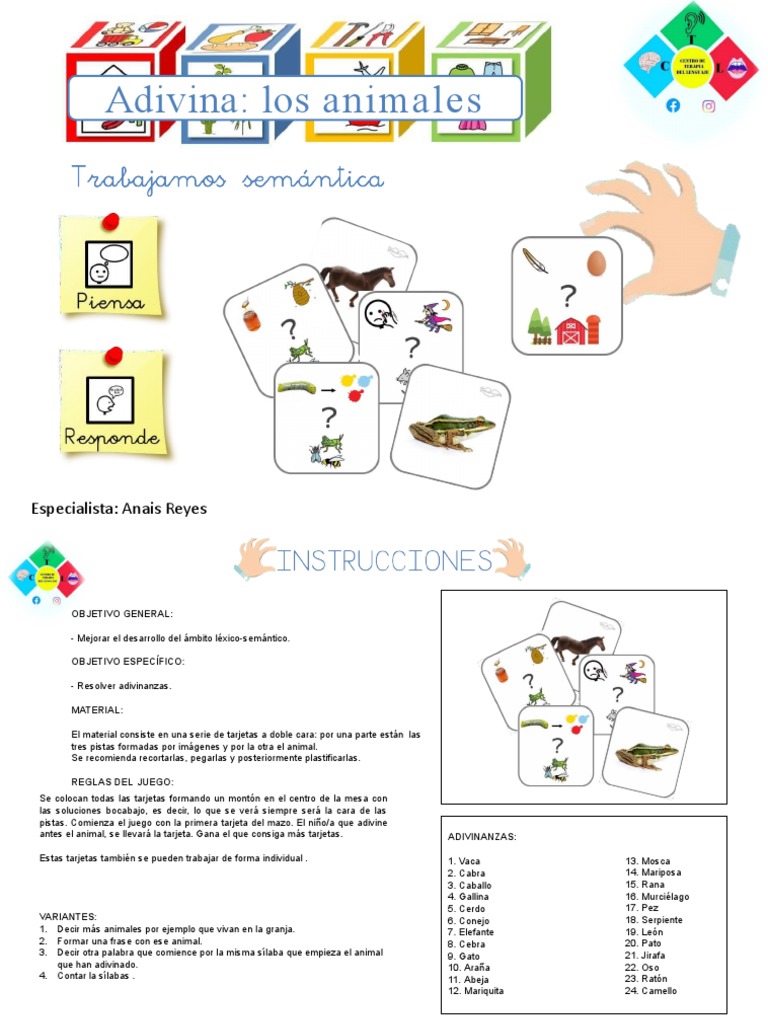 Adivina Los Animales | PDF