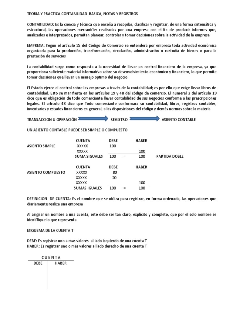 Teoria y Practica Contabilidad Basica | PDF | Contabilidad | Business