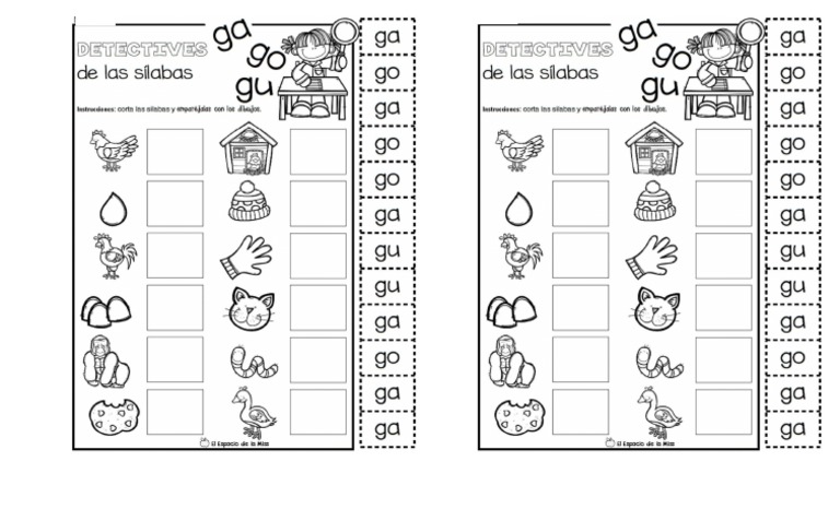 GA GO GU RECORTABLE | PDF