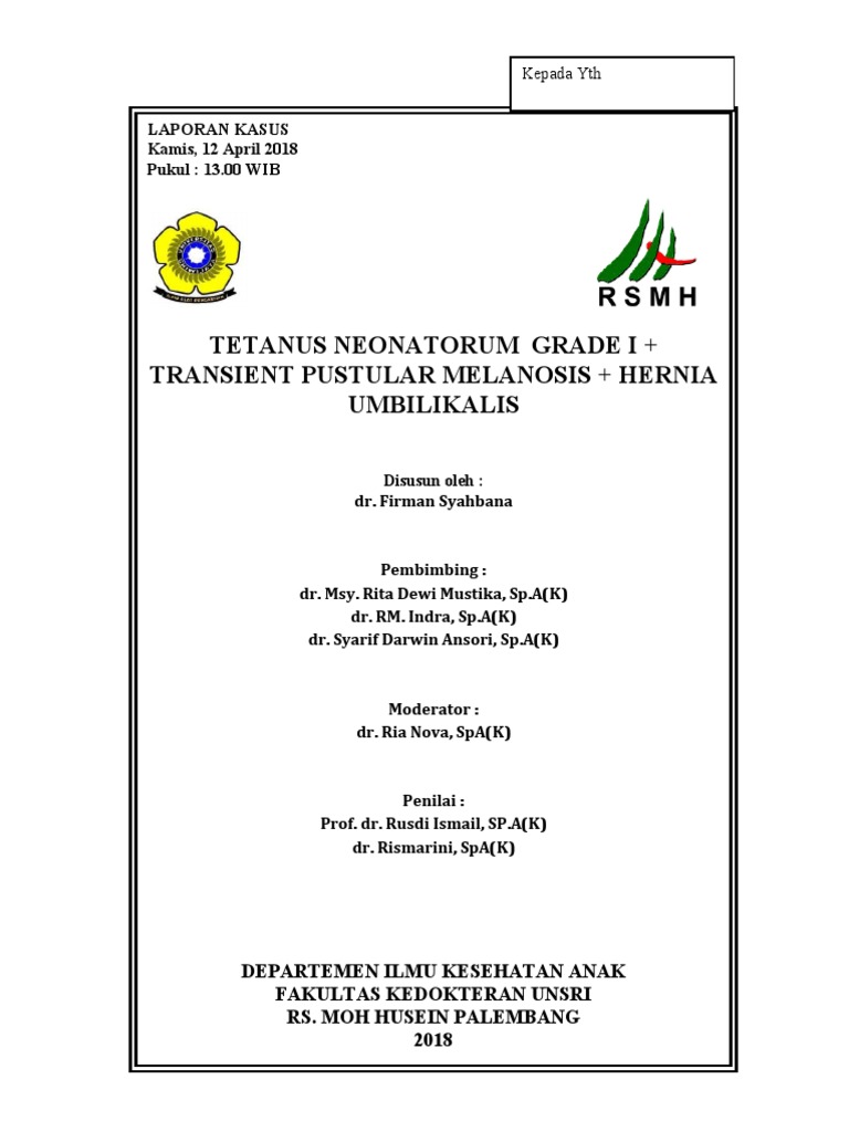 Tetanus Neonatorum | PDF