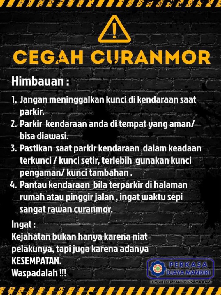 Poster Waspada Curanmor | PDF