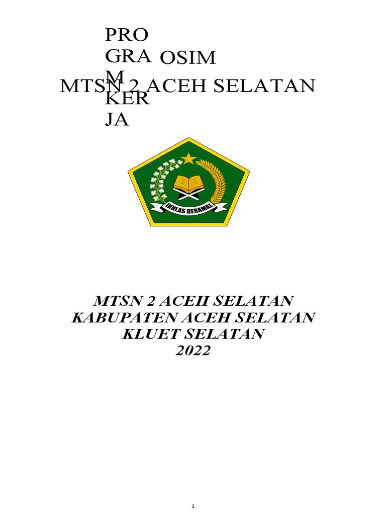 Program Kerja Osim | PDF